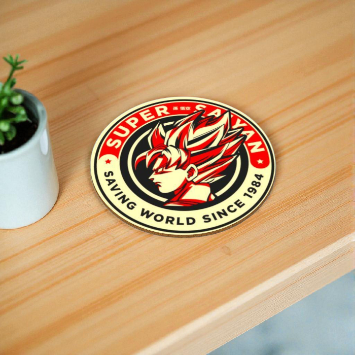 Dragonball Z - Goku Badge Round Coasters – Awesome Bits