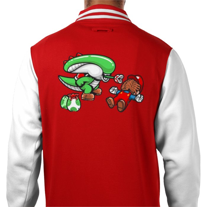 Super Mario Bro's & Alien - Xenomorph Bro's Varsity Jacket – Awesome Bits